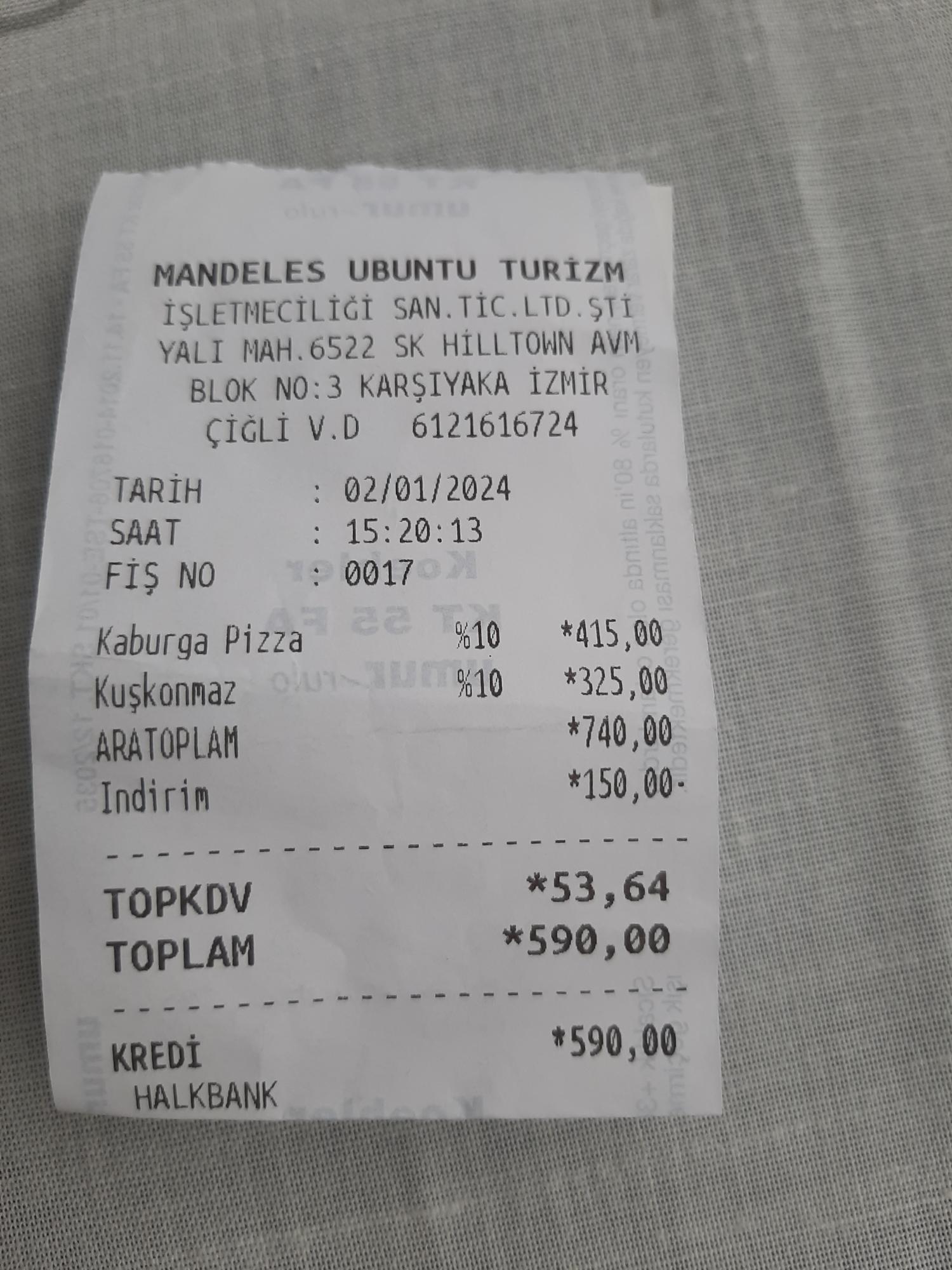 Mandela's Ubuntu Garsonlar İlgisiz, Mekan Soğuk. - Şikayetvar