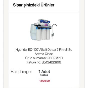 A101 Hyundai Ec107 Alakalı Su Arıtma Cihazı - Şikayetvar