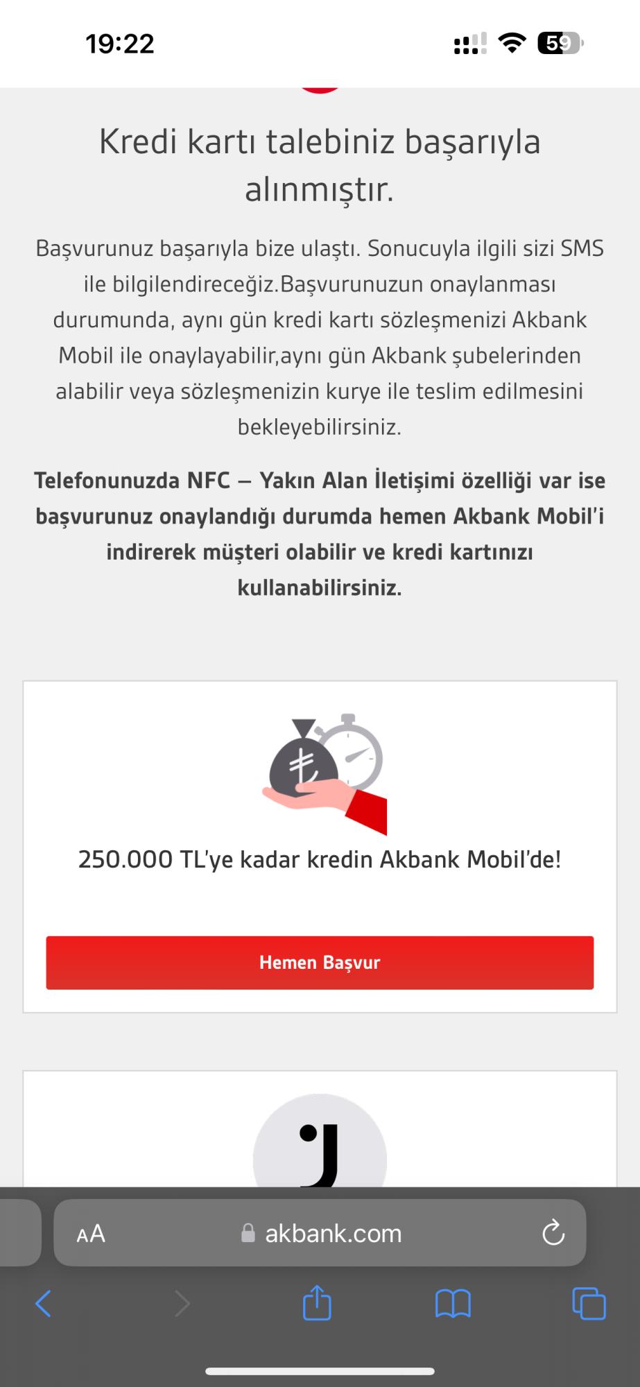 Akbank Akbank Axess Kredi Kartı Başvurusu - Şikayetvar