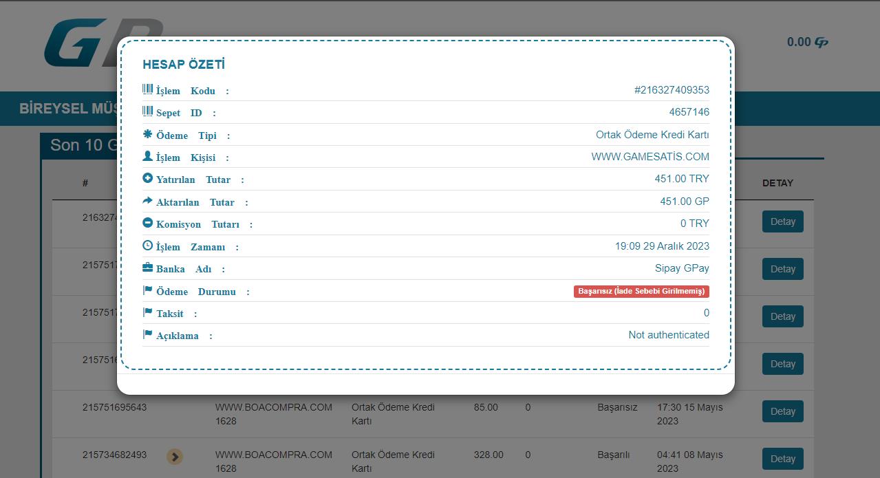 GPay Ödeme Sistemi Sorunu - Şikayetvar
