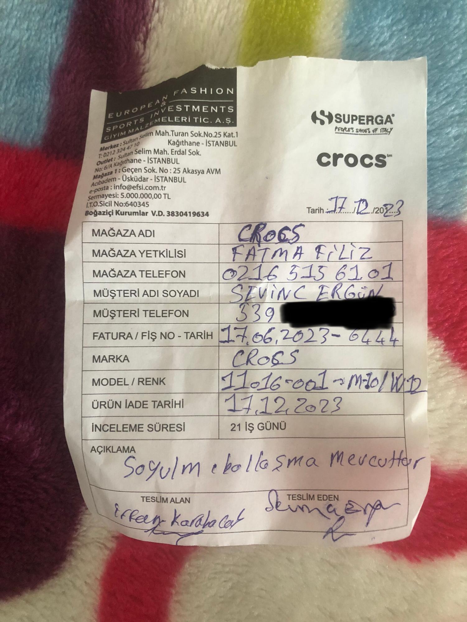 Crocs Terlik & Ayakkabı Malına Sahip Çıkmayan Crocs - Şikayetvar