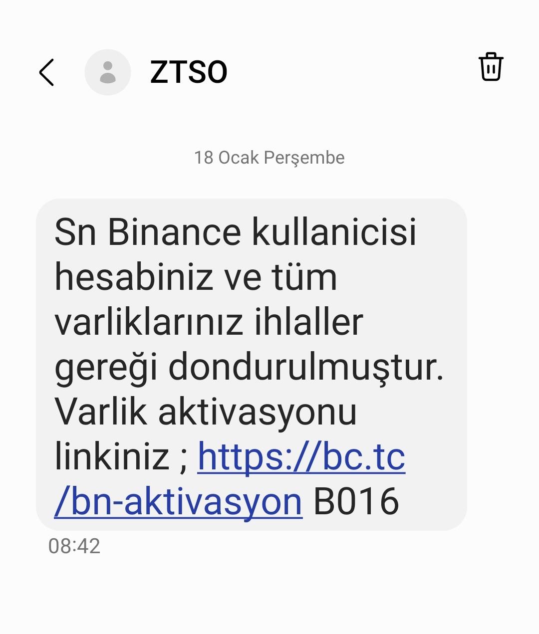 Kripto Para SMS Dolandırıcılığı Belirsiz SMS Z Tso Kimdir, Binance? - Şikayetvar