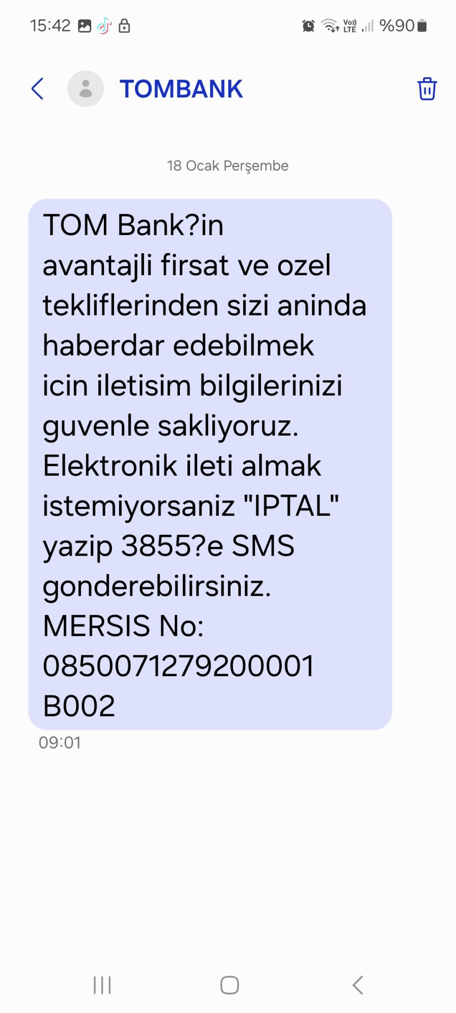 Hadi - TOMBANK TOM Bank Bilgim Olmadan Hesap Açılmış - Şikayetvar