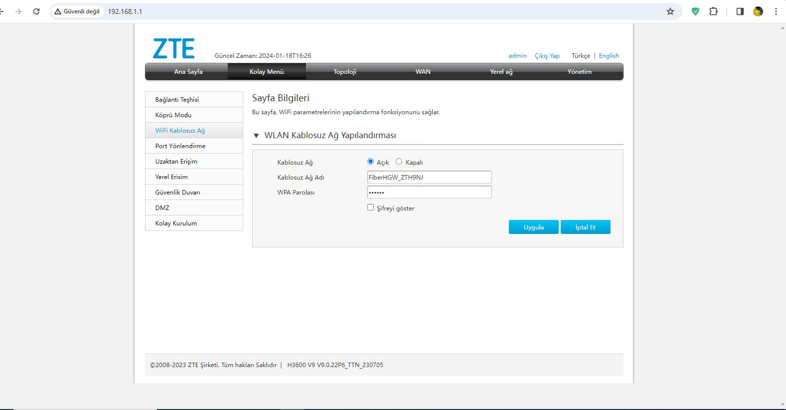 Zte Modem H3600 Çözüm Sağlayın! - Şikayetvar