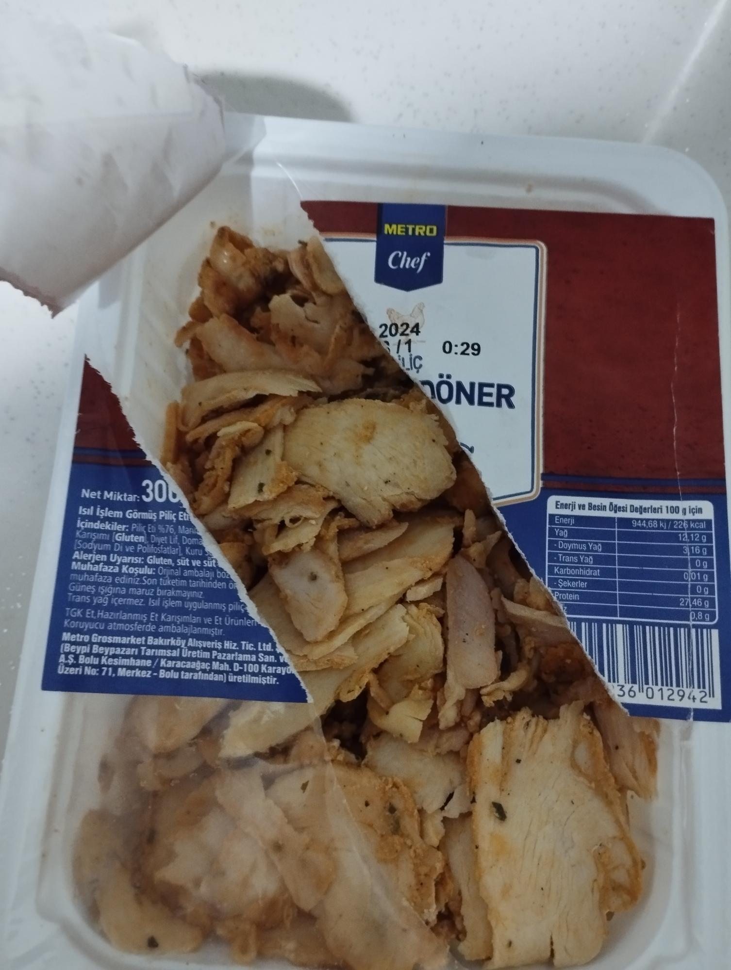 Metro Grossmarket Paketli Dönerin Beklenmedik Koku Sorunu - Şikayetvar