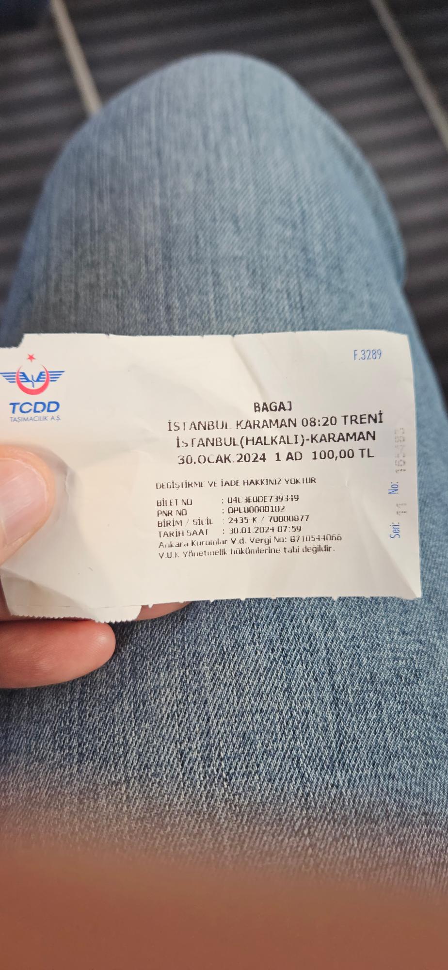 YHT (Yüksek Hızlı Tren) TCDD Bagaja Ek Ücret Alma Saçmalığı - Şikayetvar