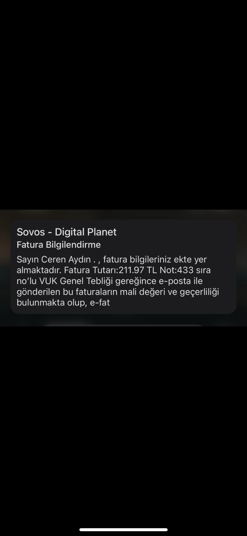 Sovos Türkiye Sovos Digital Planet-Adıma Bir Bilgim Olmayan E-fatura Gönderdi. - Şikayetvar
