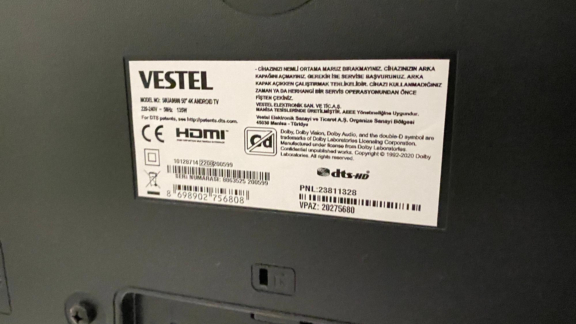 Vestel Televizyon Ekranda Çizgi - Şikayetvar