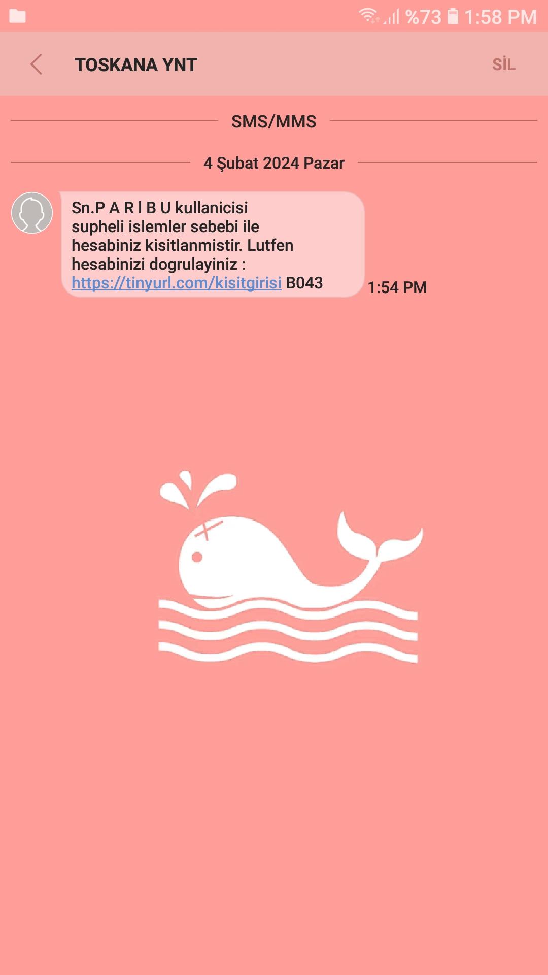 Toskana Ynt Ve Paribu SMS Sorunu - Şikayetvar