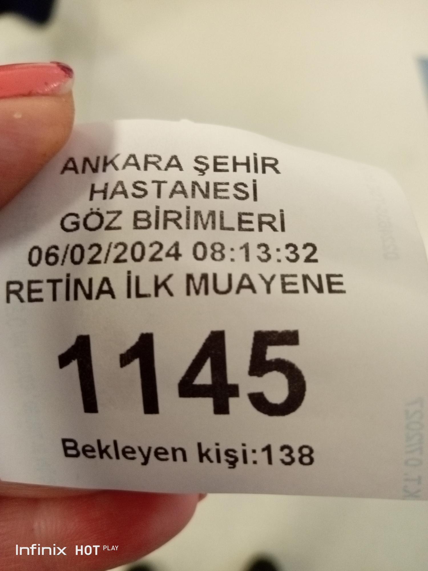 Ankara Bilkent Şehir Hastanesi Sıra Mağduru - Şikayetvar