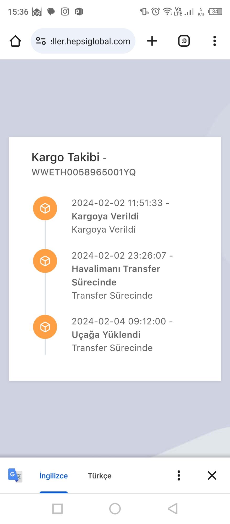 We World Express Geç Kargo Hareketsizlik - Şikayetvar