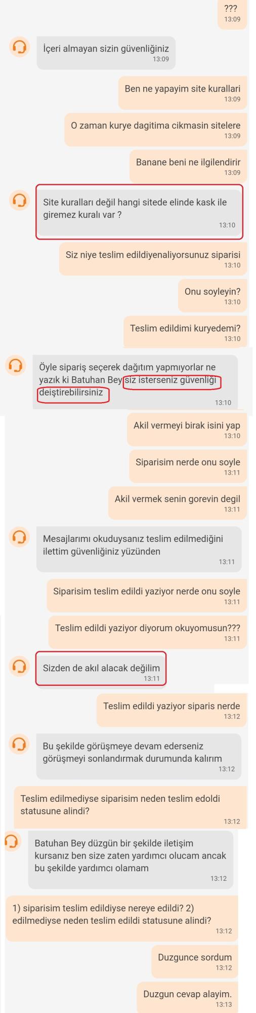 Trendyol GO Müşteri Hizmetleri Sorunumu Çözmek Yerine Bana Akıl Verdi ...