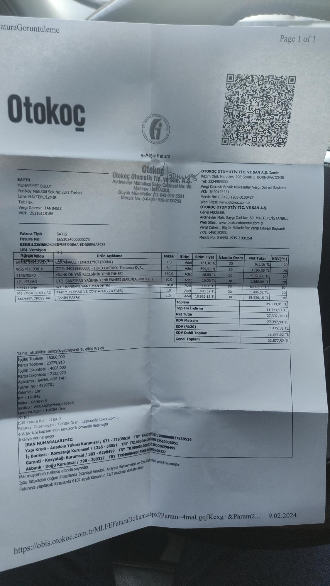 Ford Ford Otokoç İzmir Bornova - Şikayetvar