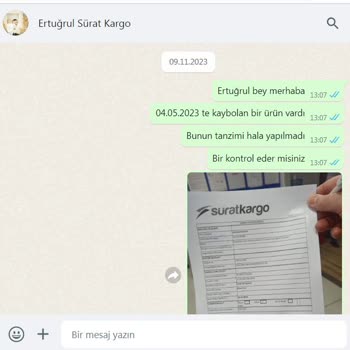 Sürat Kargo Genel Müdürlük Kaybolan Kargolarımın Tanzim Edilmemesi ...
