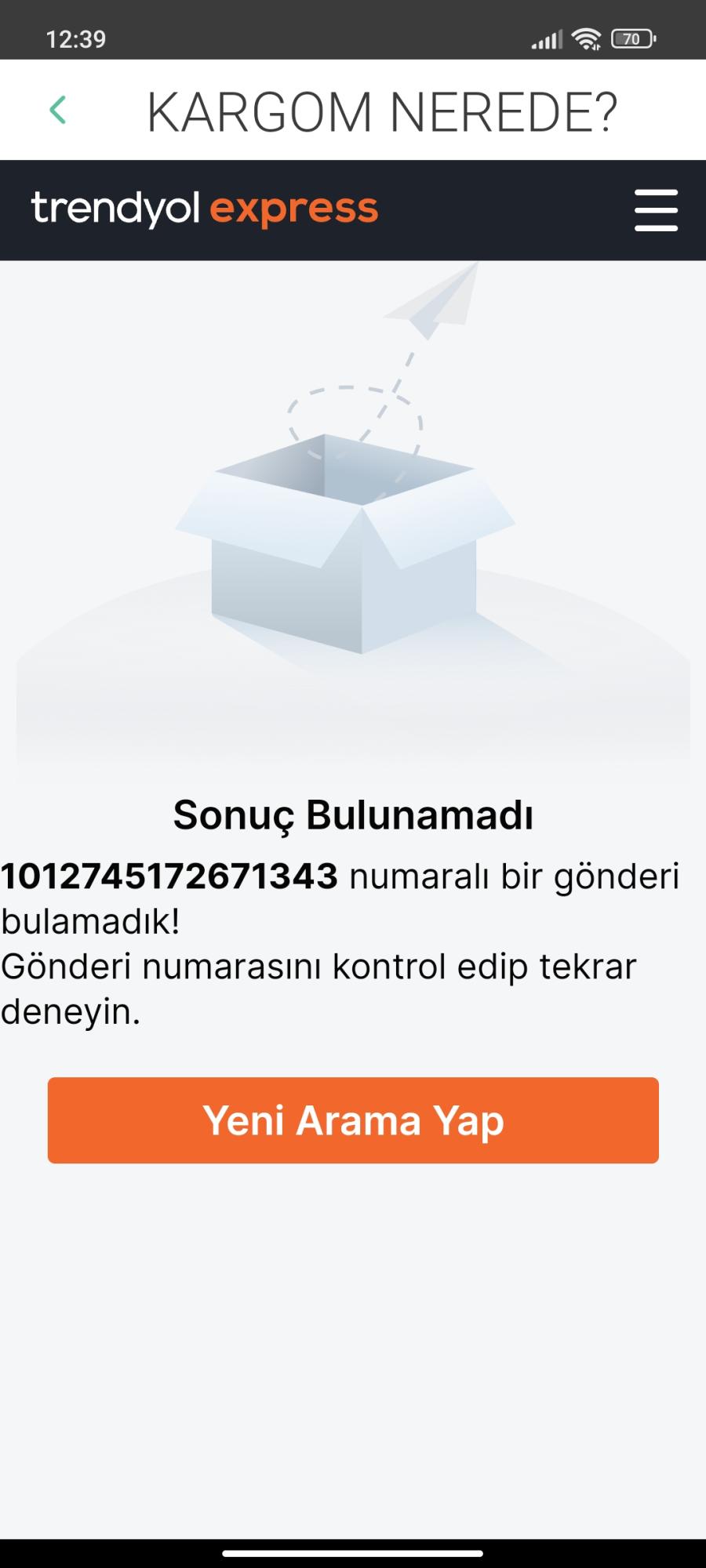 Trendyol Express Kodlu Ürün Bulunamadı Hatası - Şikayetvar