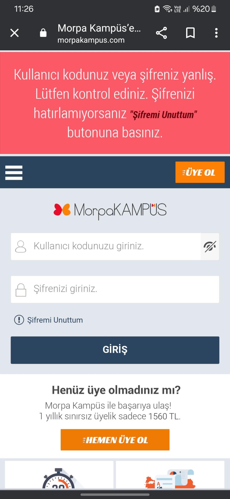 Morpa Kampüs E Giremiyorum D - Şikayetvar