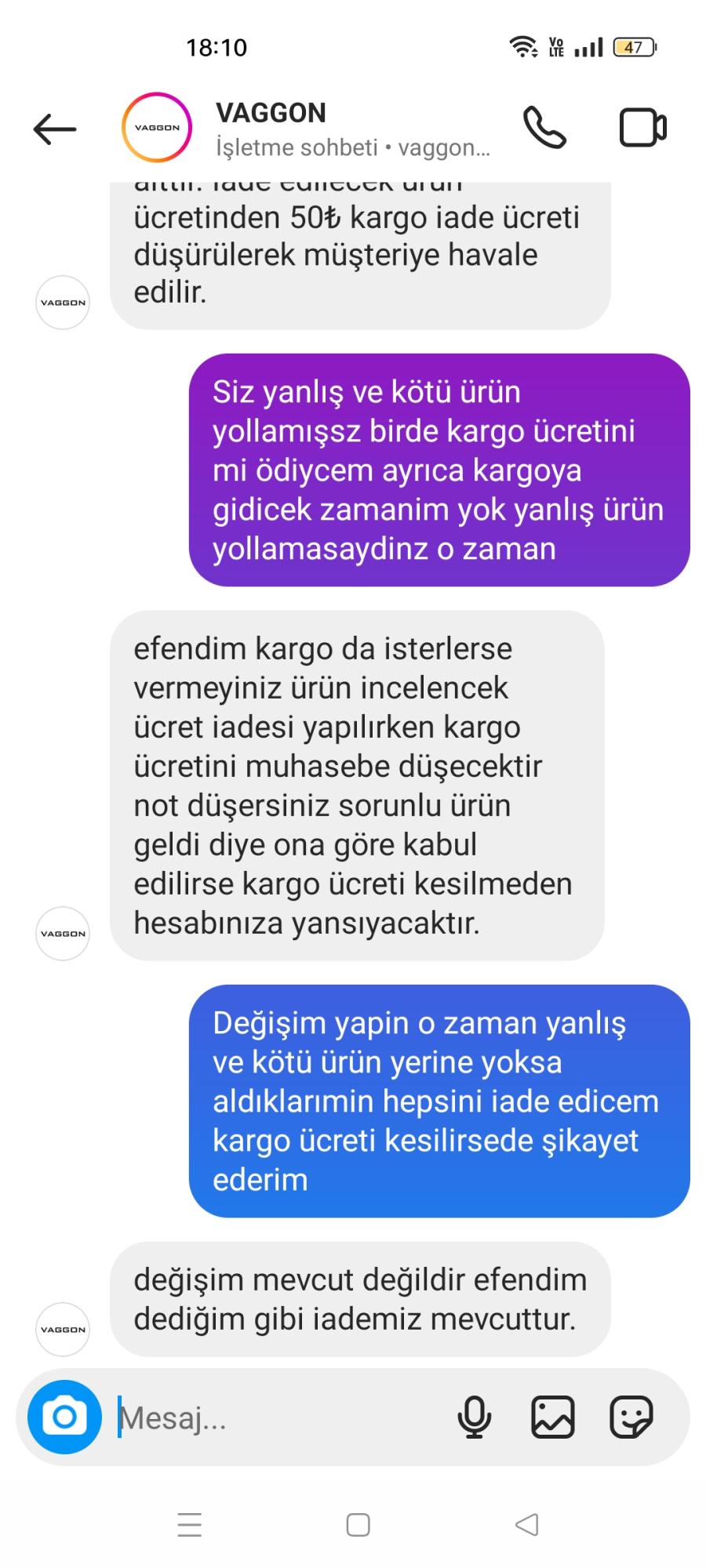 Vaggon Adlı Butigin Müşterileri Mağdur Etmesi - Şikayetvar
