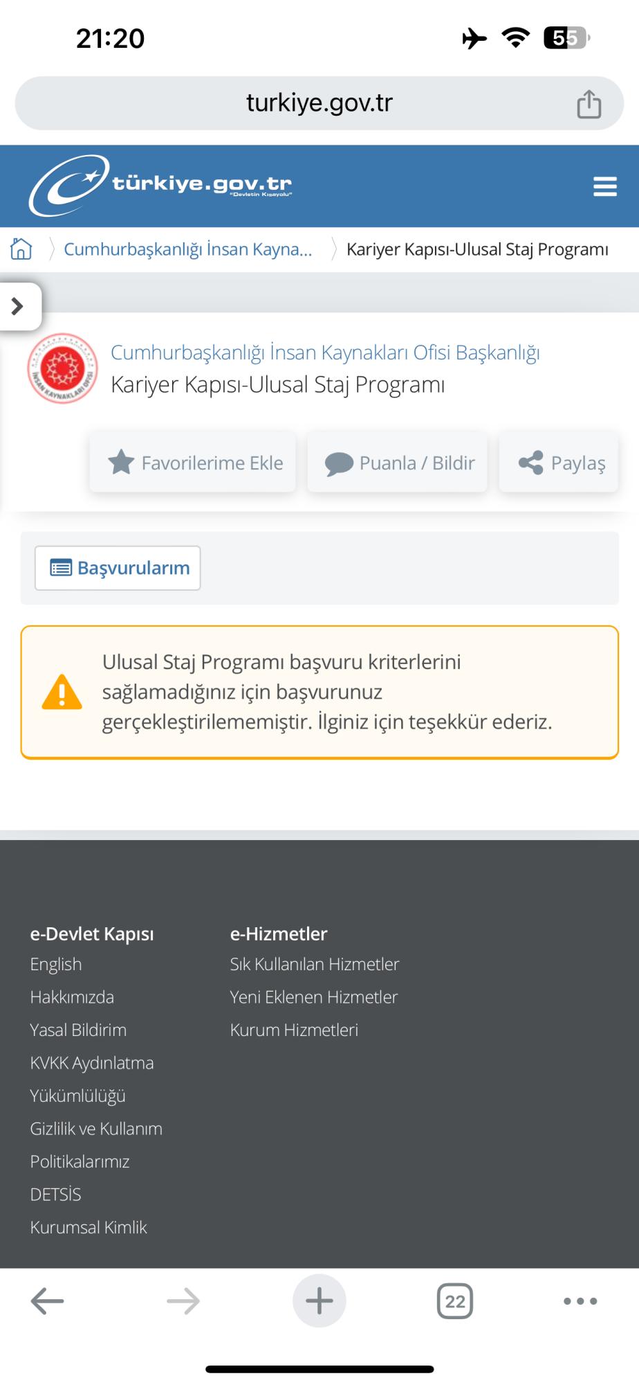 Kariyer Kapısı Başvuru Kriterleri Ve Staj Sorunu - Şikayetvar