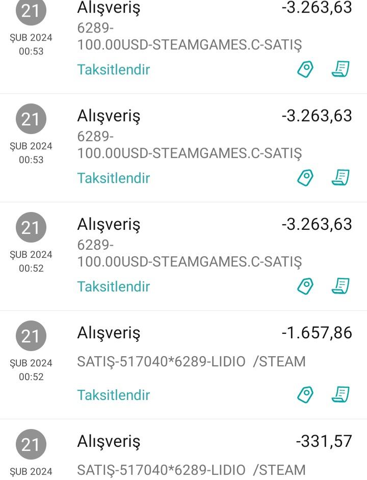 Steam Steamgames.com Paramı Çekti - Şikayetvar