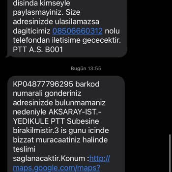 PTT Kargo PTT Fatih Posta Dağıtım Ve Yedikule Şube - Şikayetvar