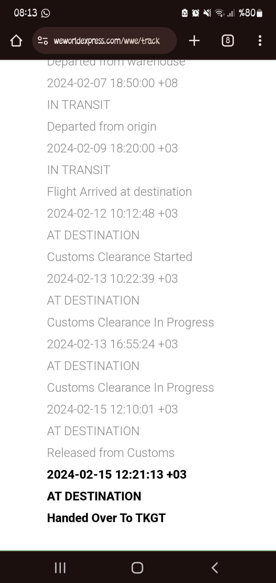 We World Express Kargo Takip Sorunu! - Şikayetvar