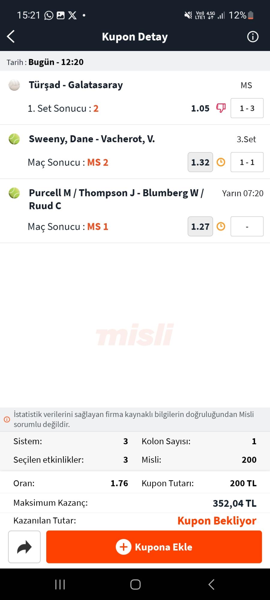 misli Kupon Tutmasına Rağmen, Tutmamış Gösteriyor. - Şikayetvar
