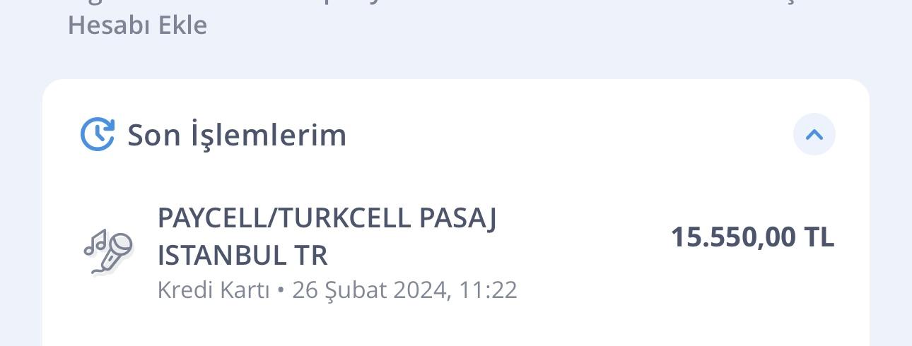 Turkcell Paycell Pasaj Hesabımdan 15 Bin Tl Para Çekti - Şikayetvar