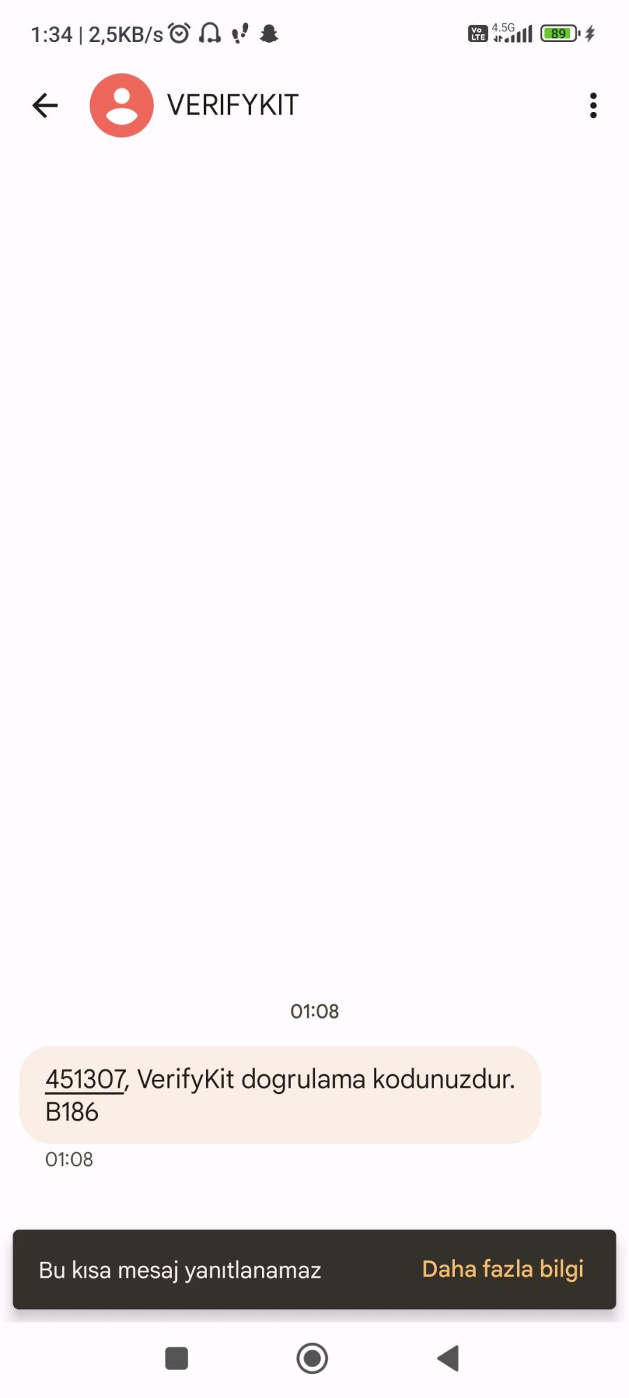 Verifykit Haberim Olmadan Onay Kodu Geldi - Şikayetvar