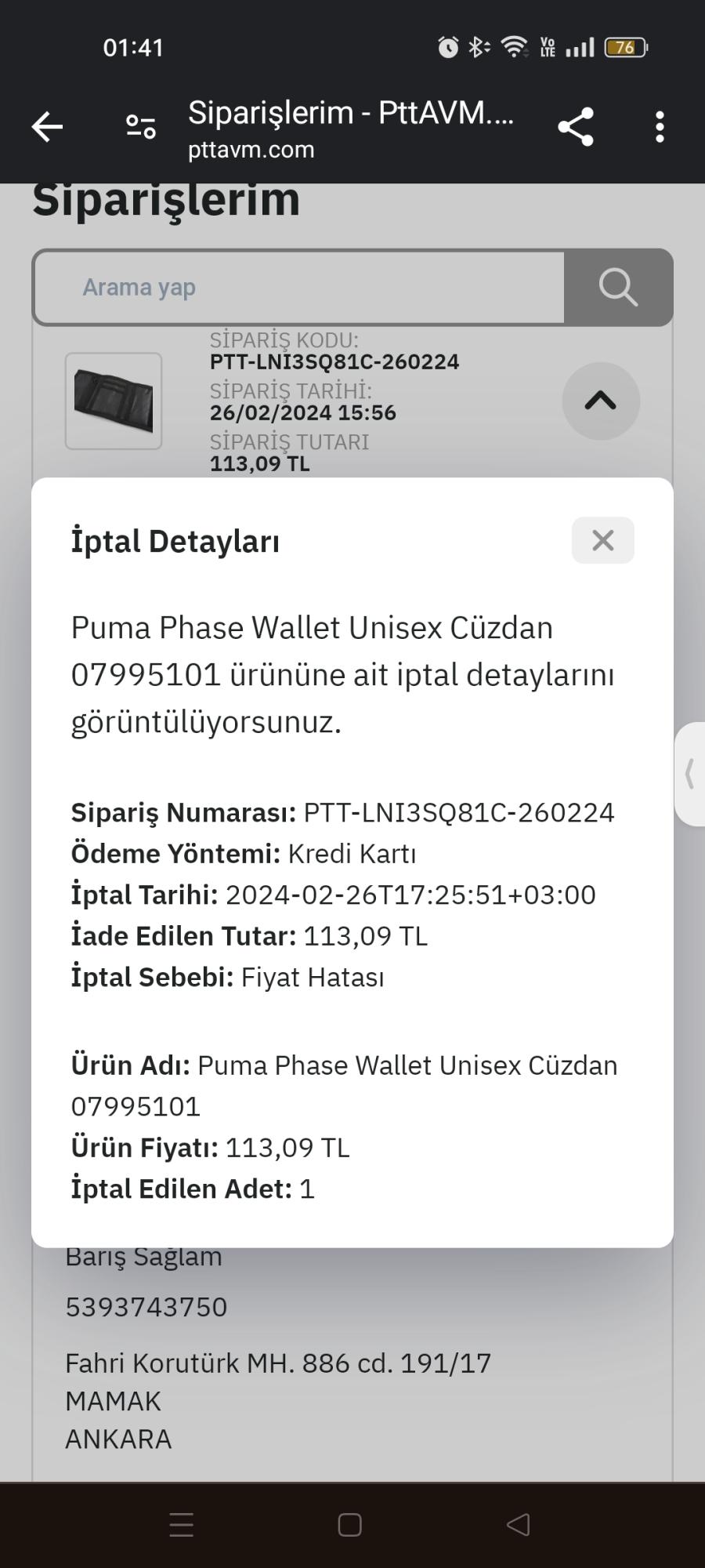 Sporactive Fiyat Hatası Nedeniyle İptal Edilen Ürünüm - Şikayetvar