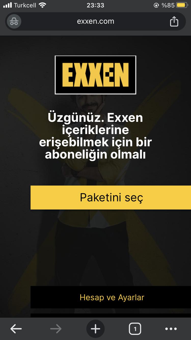 Çözüldü: Exxen Üyeliğinde İçeriğe Ulaşamıyorum - Şikayetvar