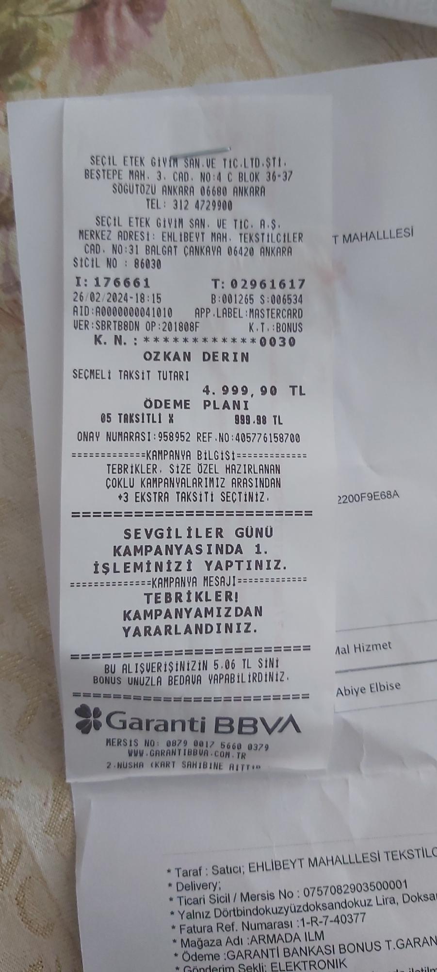 Armada Seçil Store İlmio Abiye - Şikayetvar