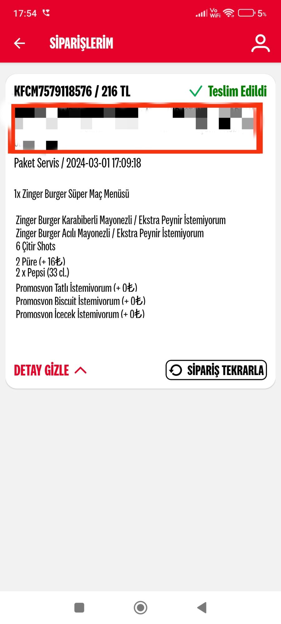 KFC Mobile Order No Delivery - "Forbidden Region" Error - Xolvie