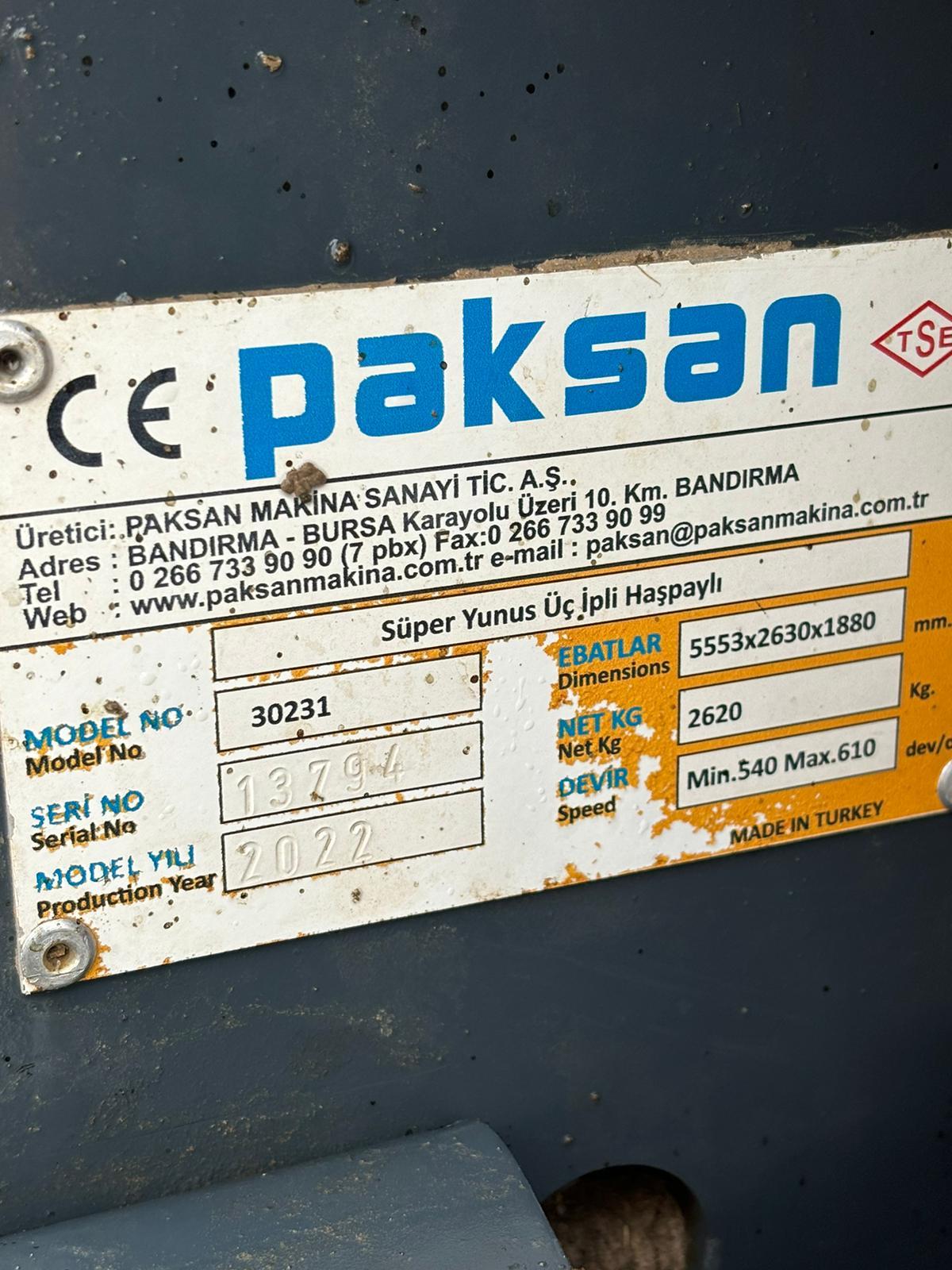 Paksan Makina Süper Yunus Balya Makinesi Sayaç Arızalandı - Şikayetvar