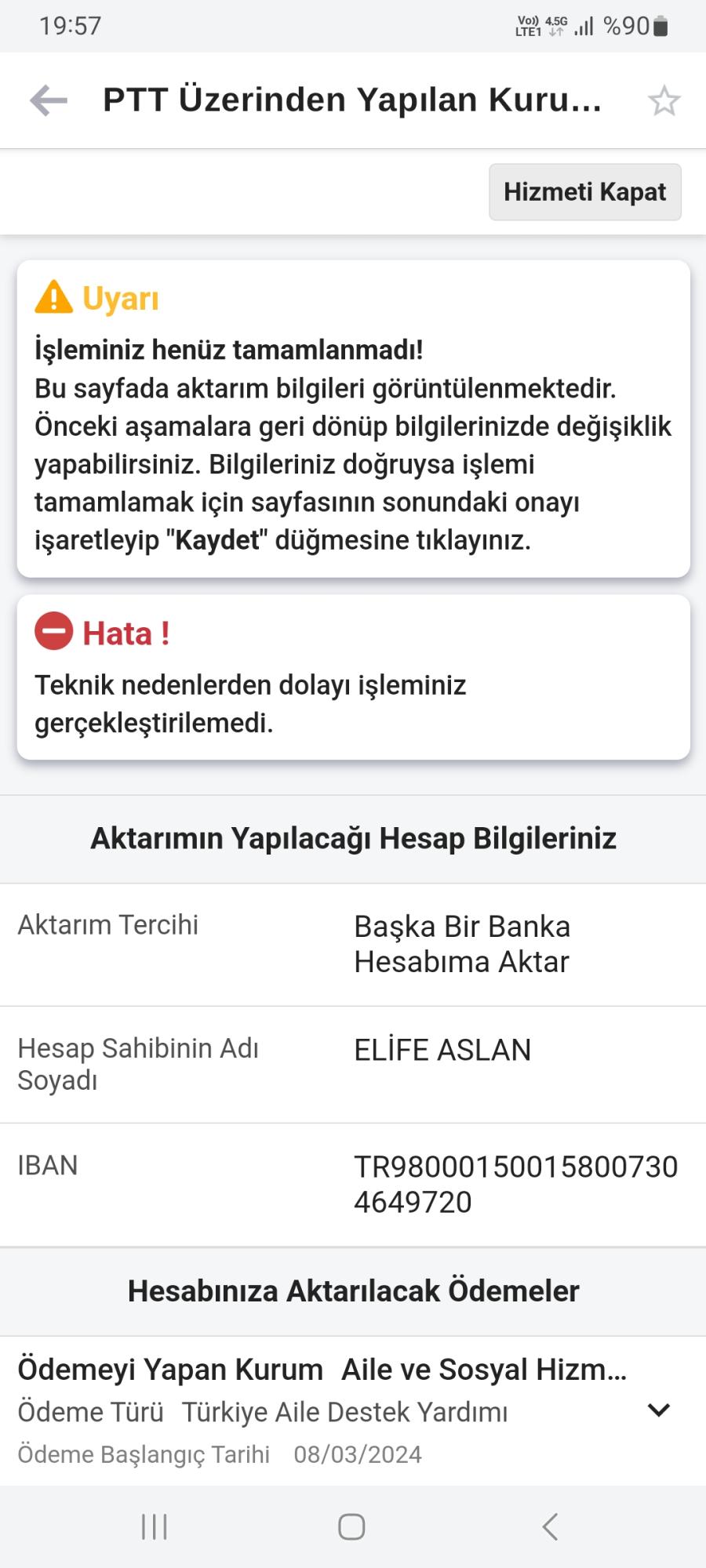 e-Devlet | Turkiye.gov.tr E-devlet'te PTT' Den Para Aktarma Yapamıyorum ...