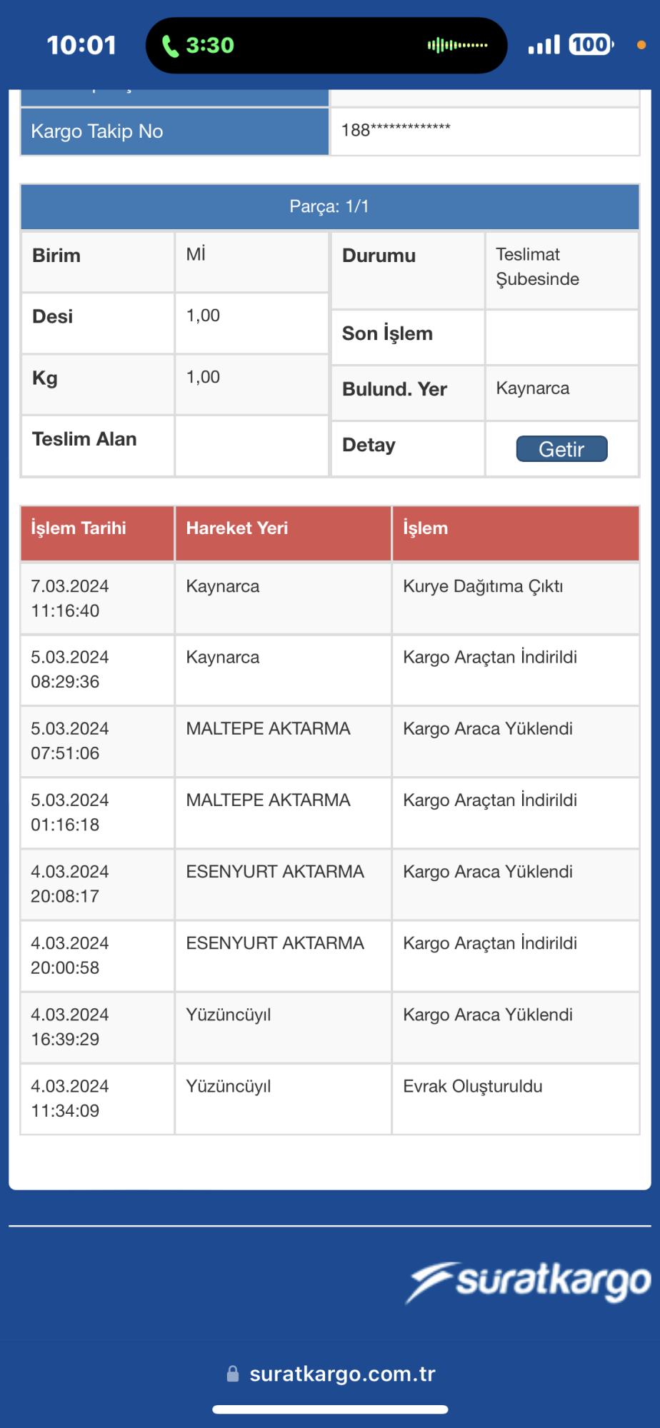Sürat Kargo Customer Service Dissatisfaction - Xolvie