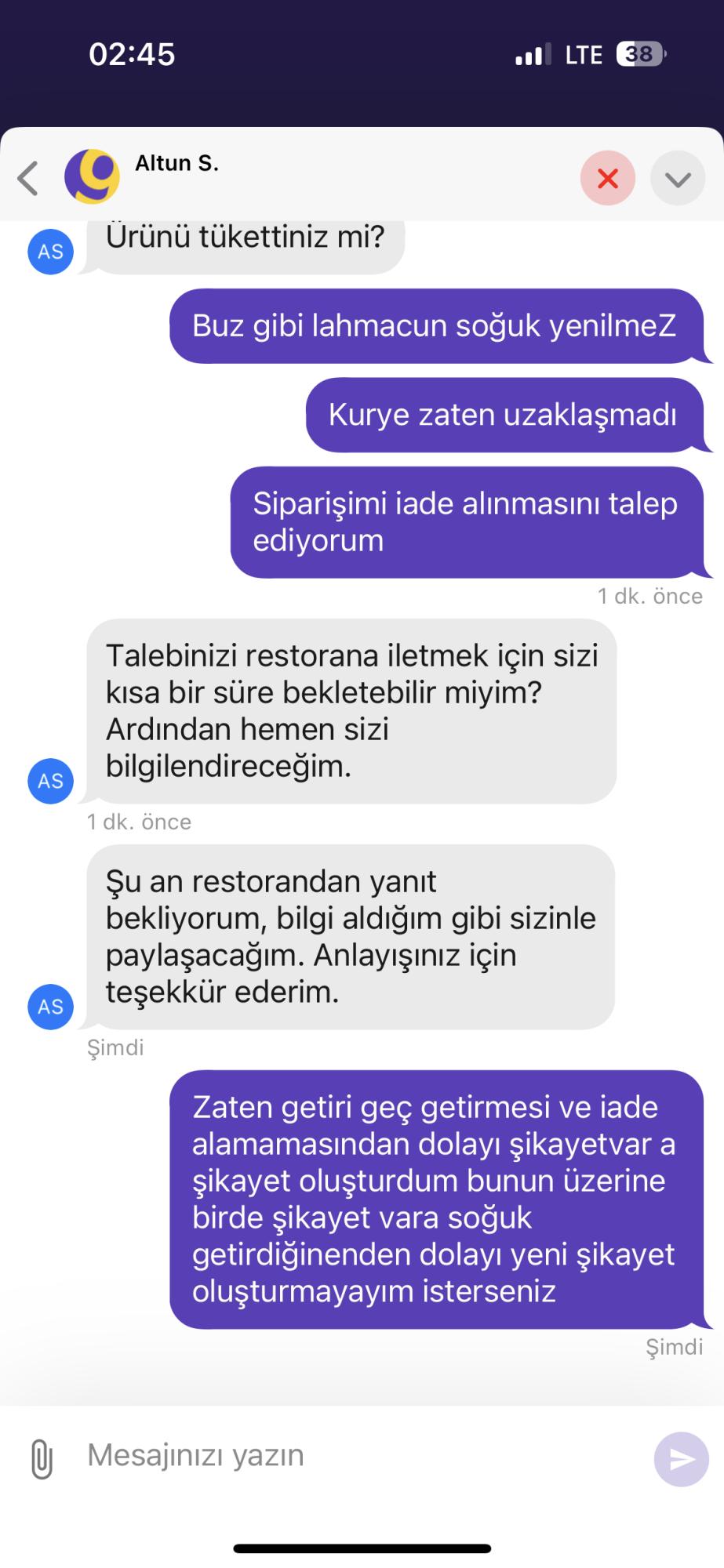 Unresolved Getir Order & Refund Issue - Xolvie Unresolved Getir Order & Refund Issue - Xolvie