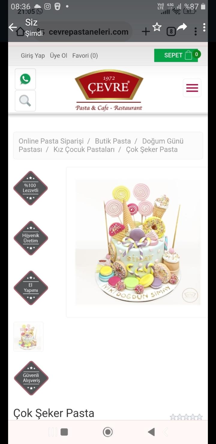 Çevre Pastaneleri Pasta Şeker Hamuru Renkleri - Şikayetvar