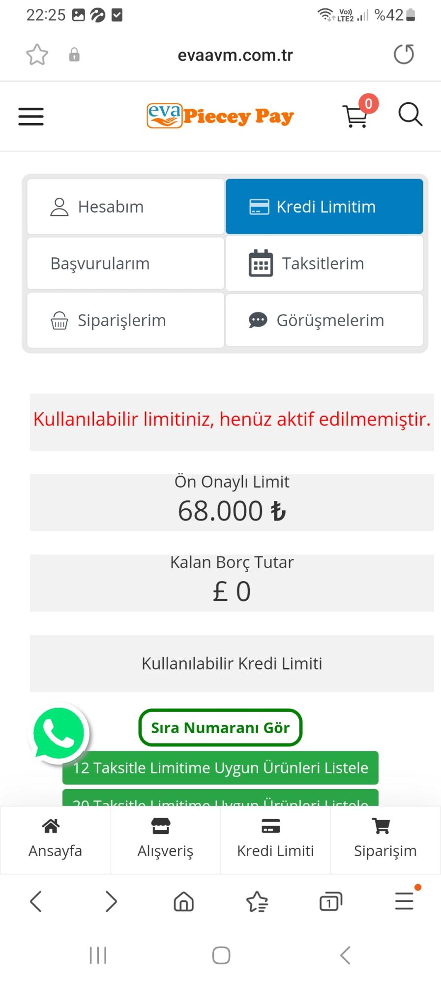 Eva AVM Kredi Limiti Onaylanması - Şikayetvar