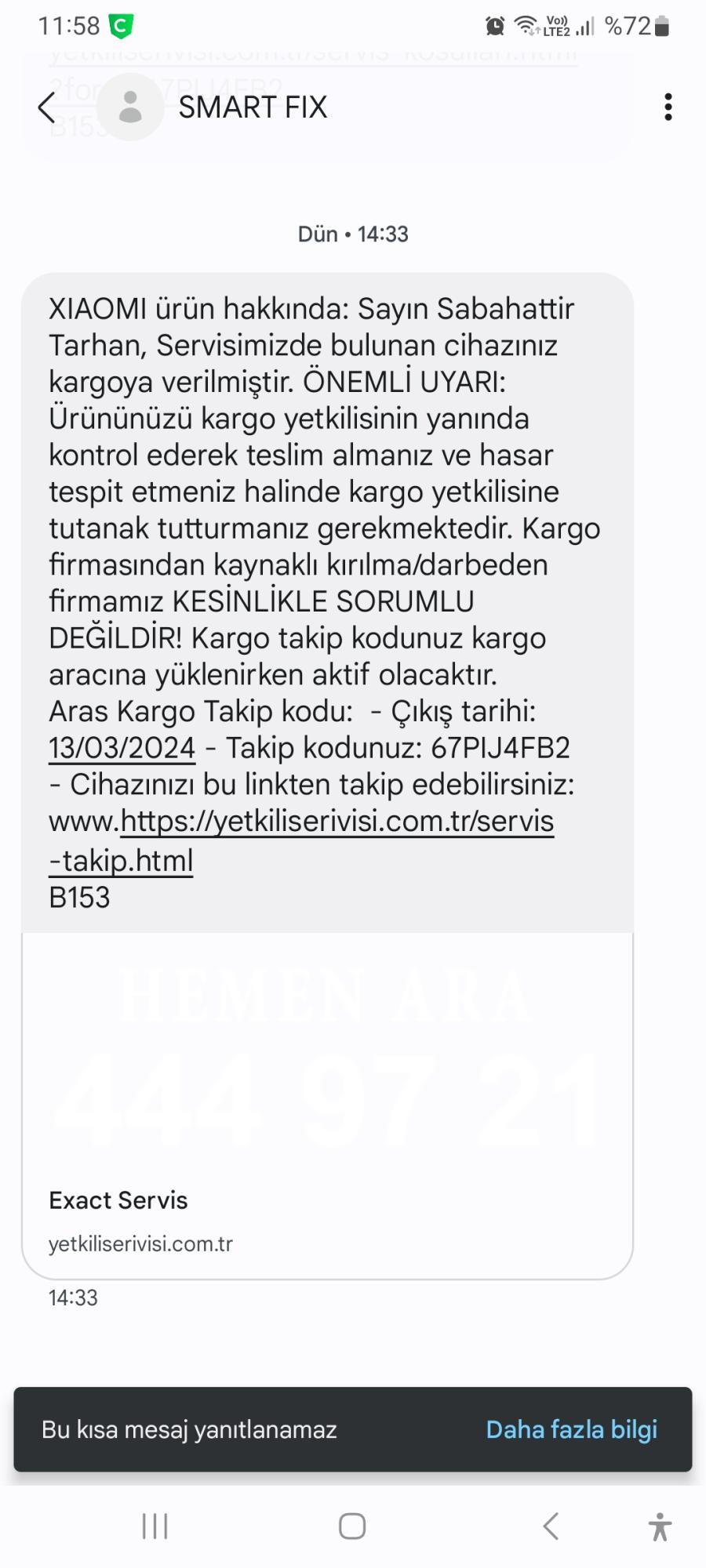 Smart Fix Smart Fıx Diye Bir, 444 1 076 Numarası - Şikayetvar