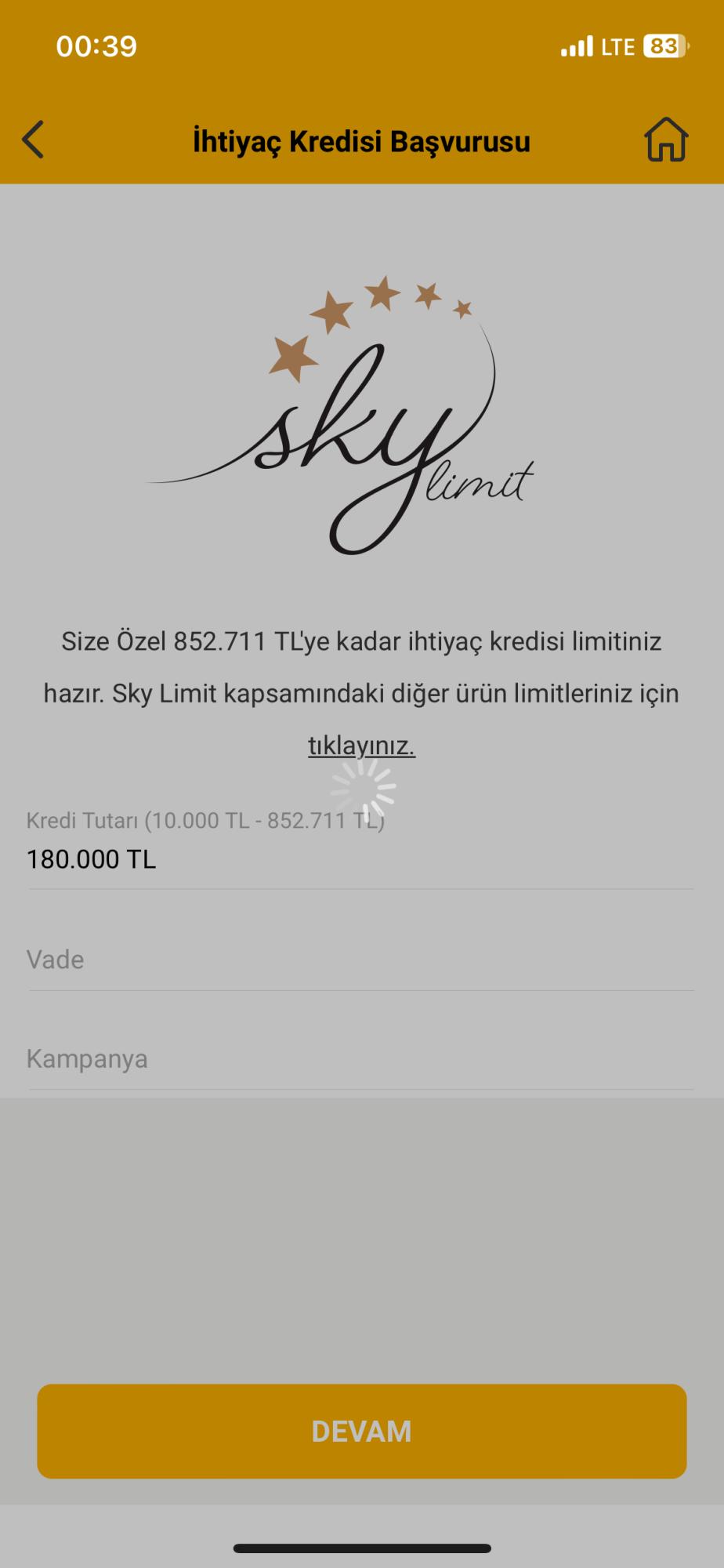 VakıfBank Sky Limit Sayfası Donuyor - Şikayetvar