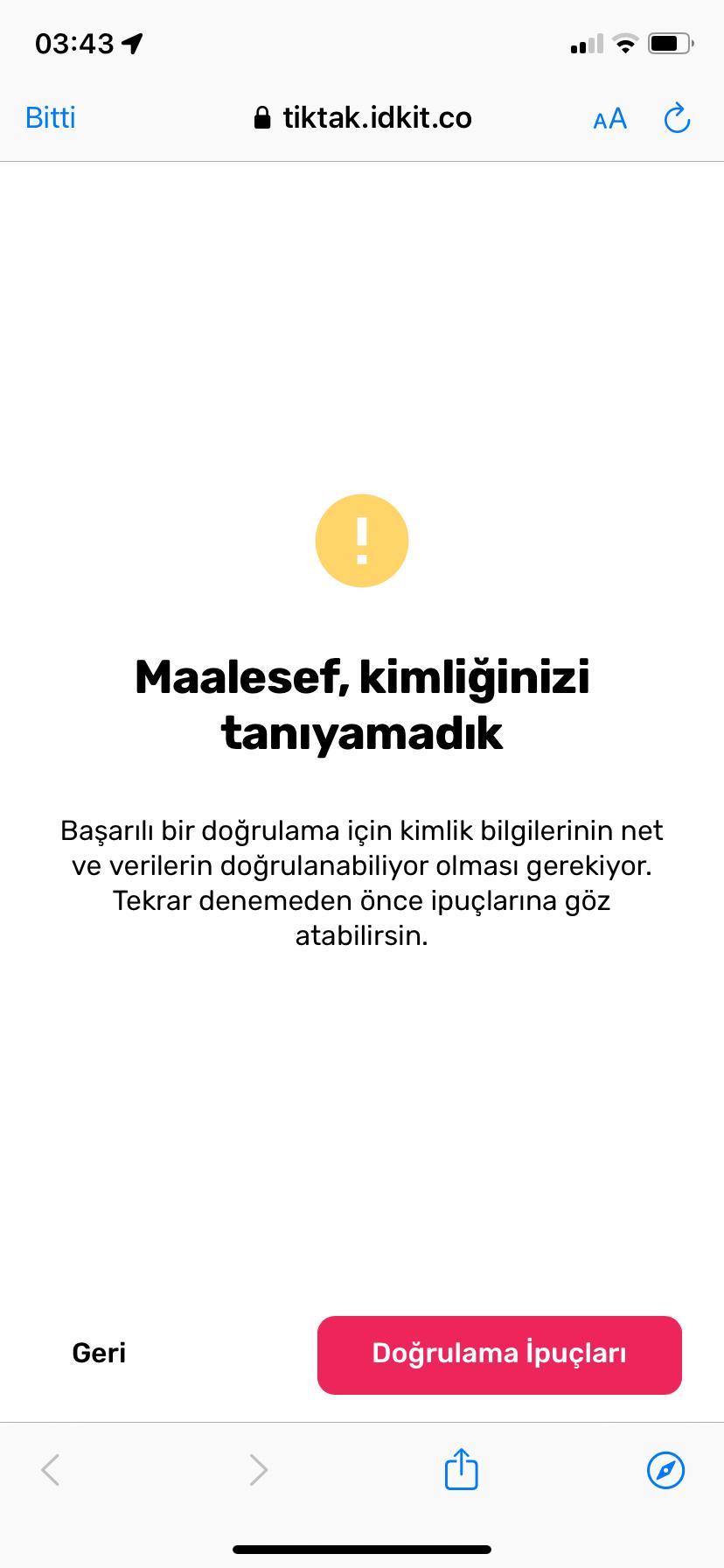 Tiktak Kirala Kimlik Doğrulaması Yapmıyor! - Şikayetvar