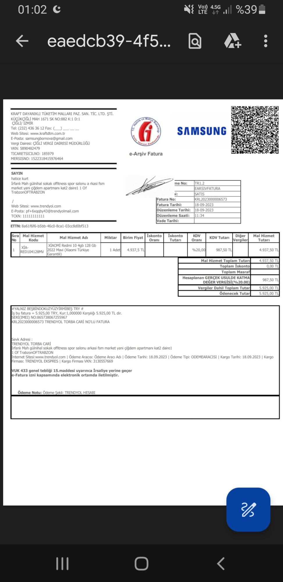 Kraft DTM Redmi Note 10 - Şikayetvar