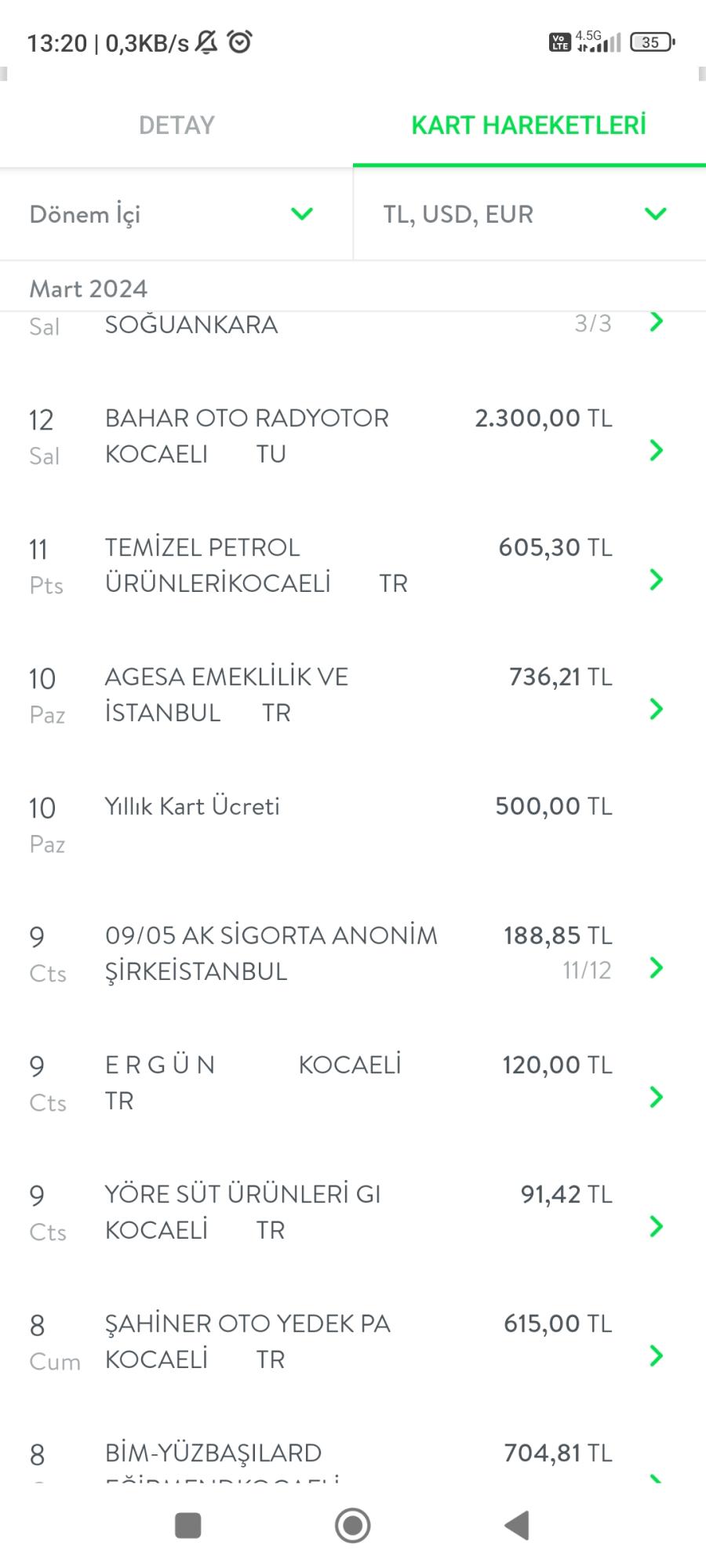 TEB Yıldız Signature Kartıma Haber Vermeden 500 TL Aidat Kesti - Şikayetvar