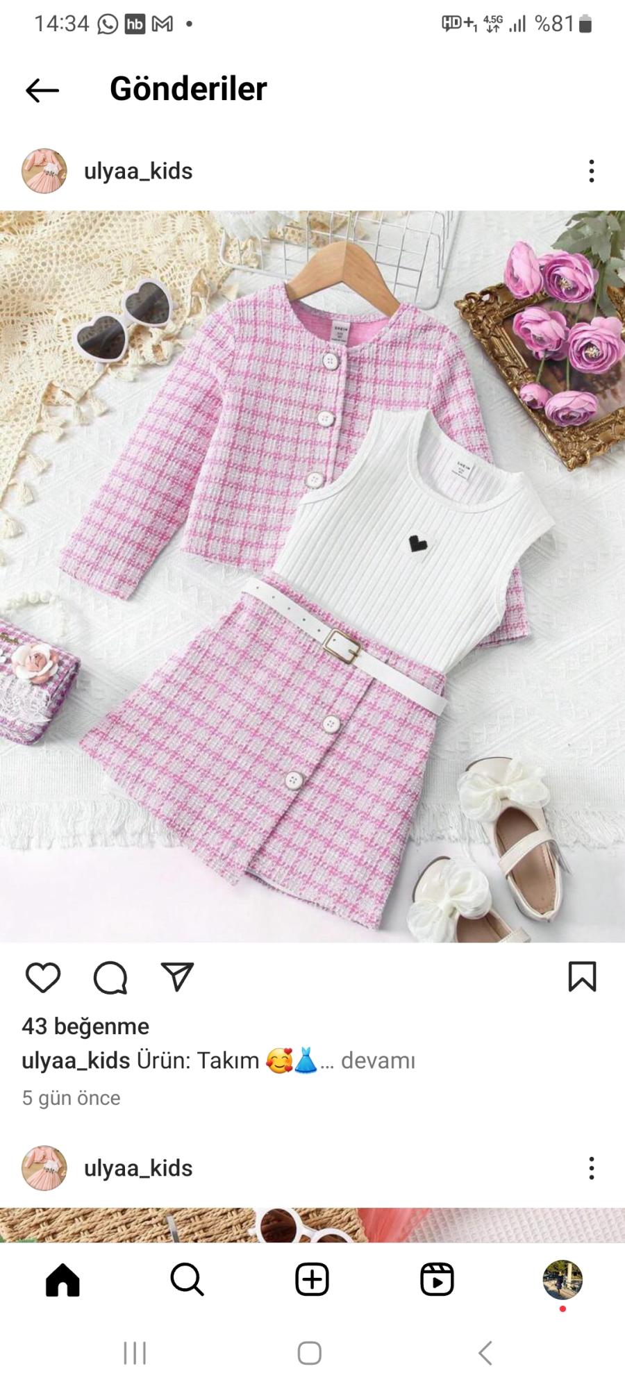 Ulyaa_kids (Instagram) İstediğim İle Alakası Olmayan Küçücük Bir Etek ...