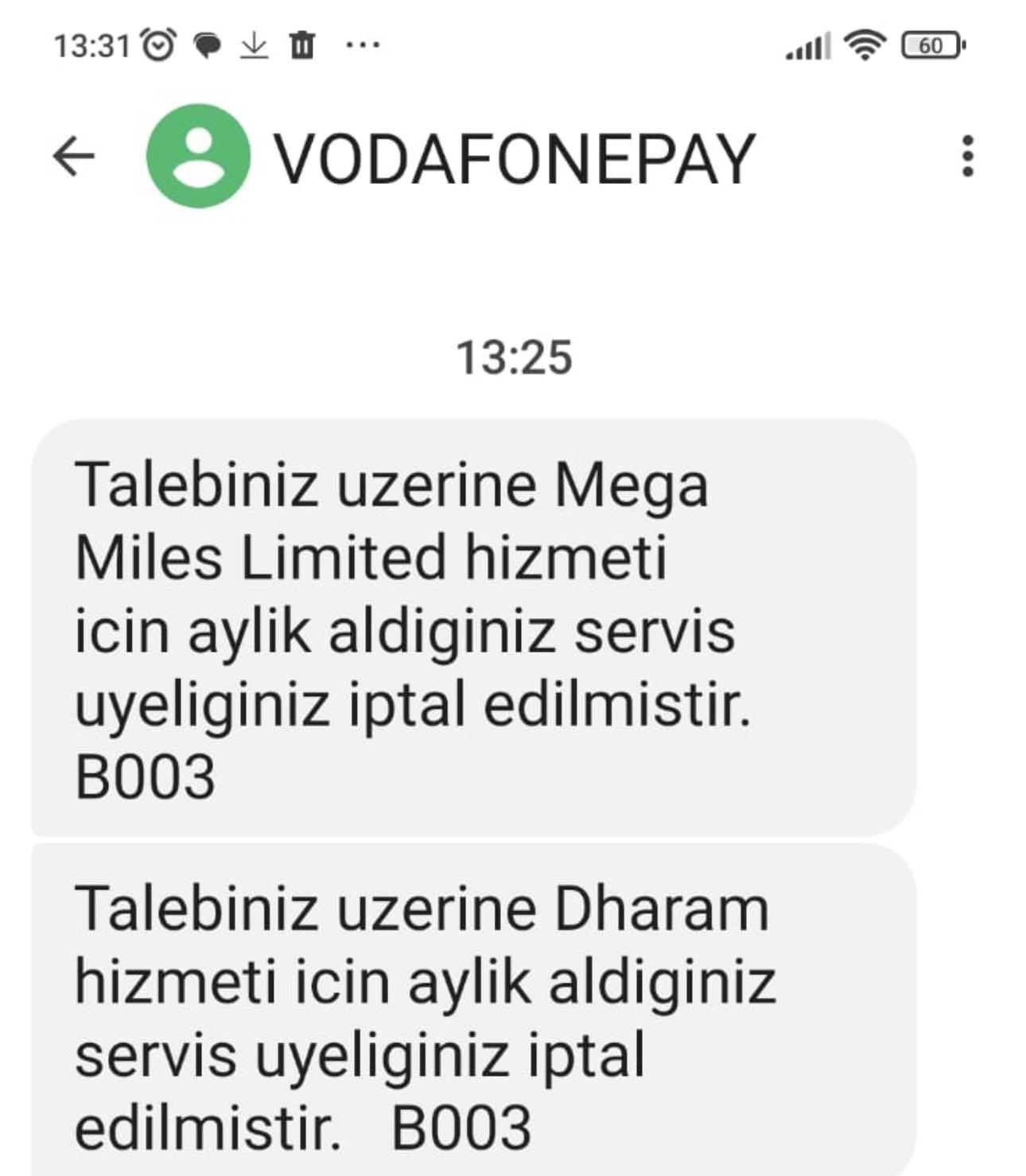 Mega Miles Bilgim Dışı Yapılan Oyun Aboneliği - Şikayetvar