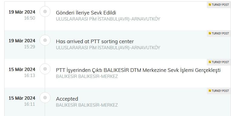 Turpex PTT PTT Turpex Türkiye - Almanya - Şikayetvar