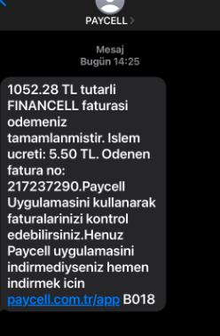 Turkcell Paycell İle İşlem Yapmadığım Halde Ödeme Yaptınız SMS'i ...