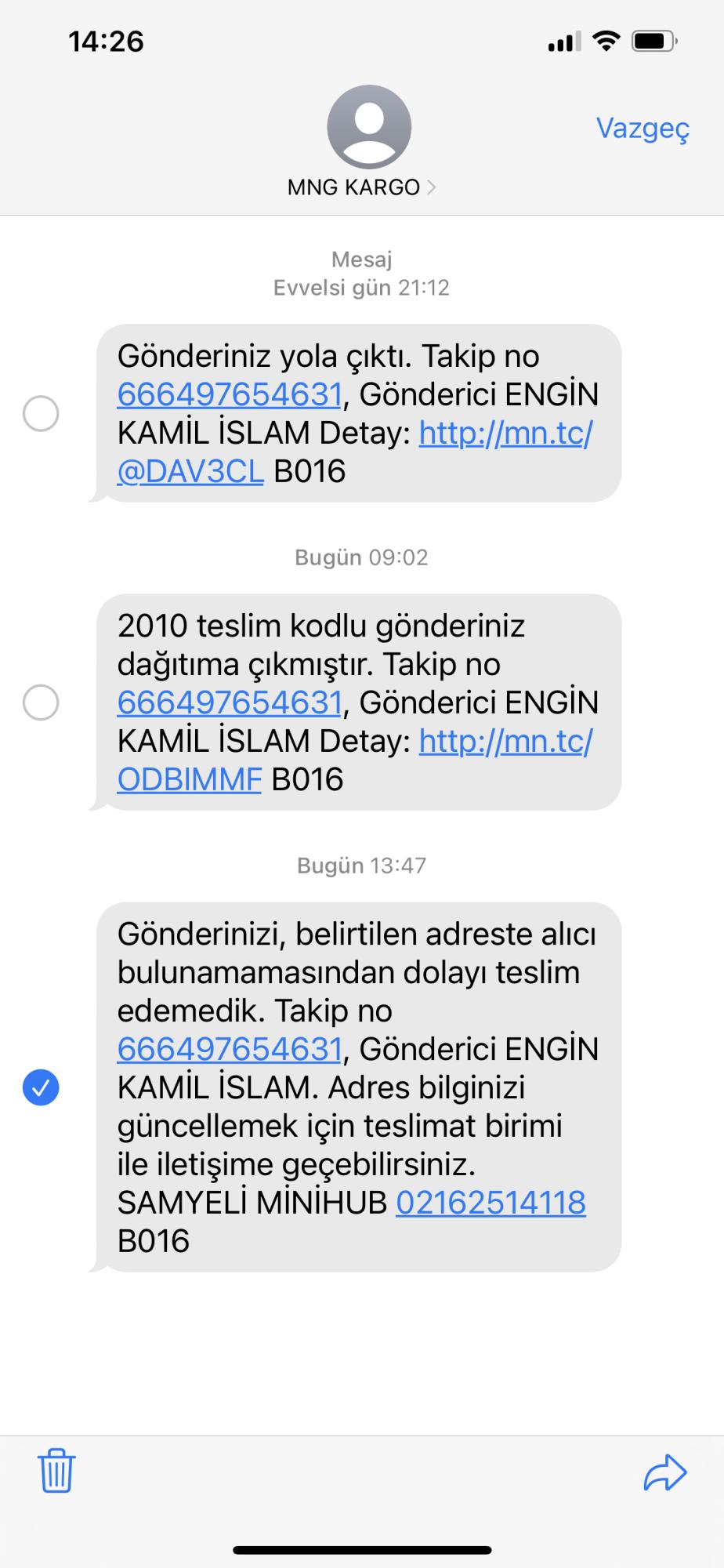 Çözüldü: MNG Kargo Şikayetçiyim Doğru Olmayan Bir Beyanla Gönderinin ...