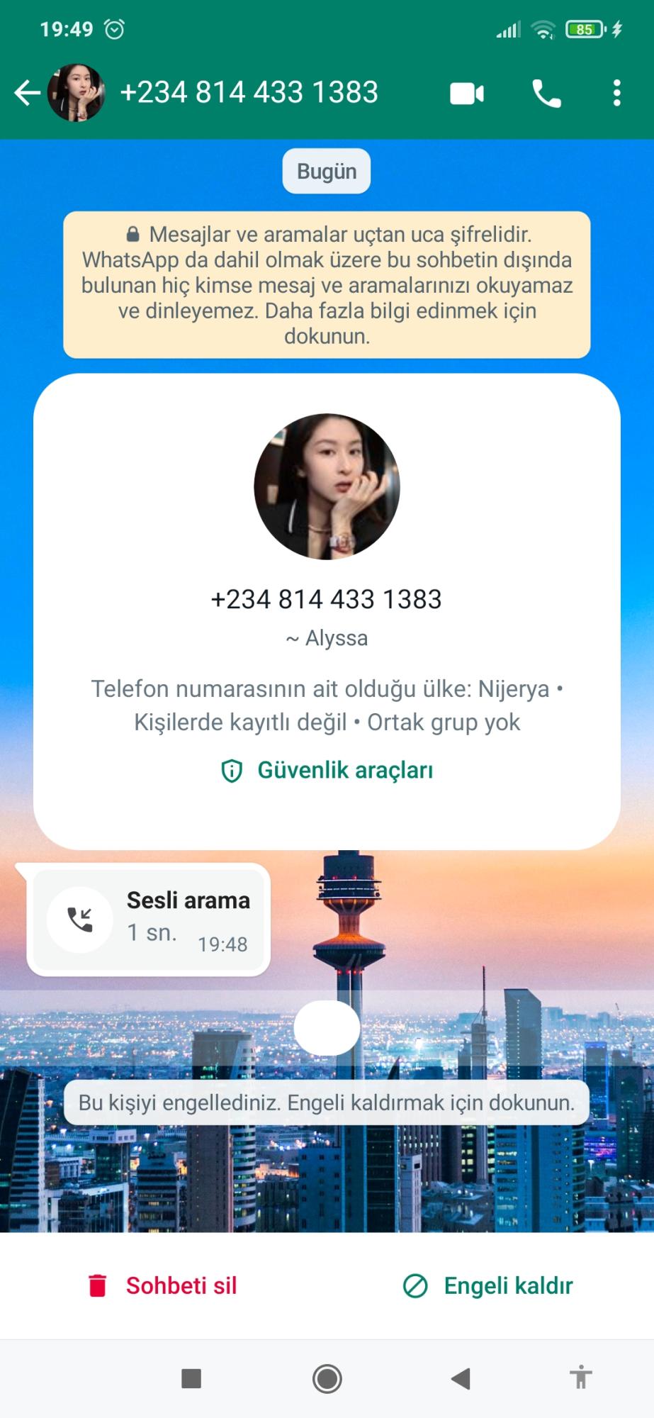 WhatsApp +234 Lü Numara - Şikayetvar