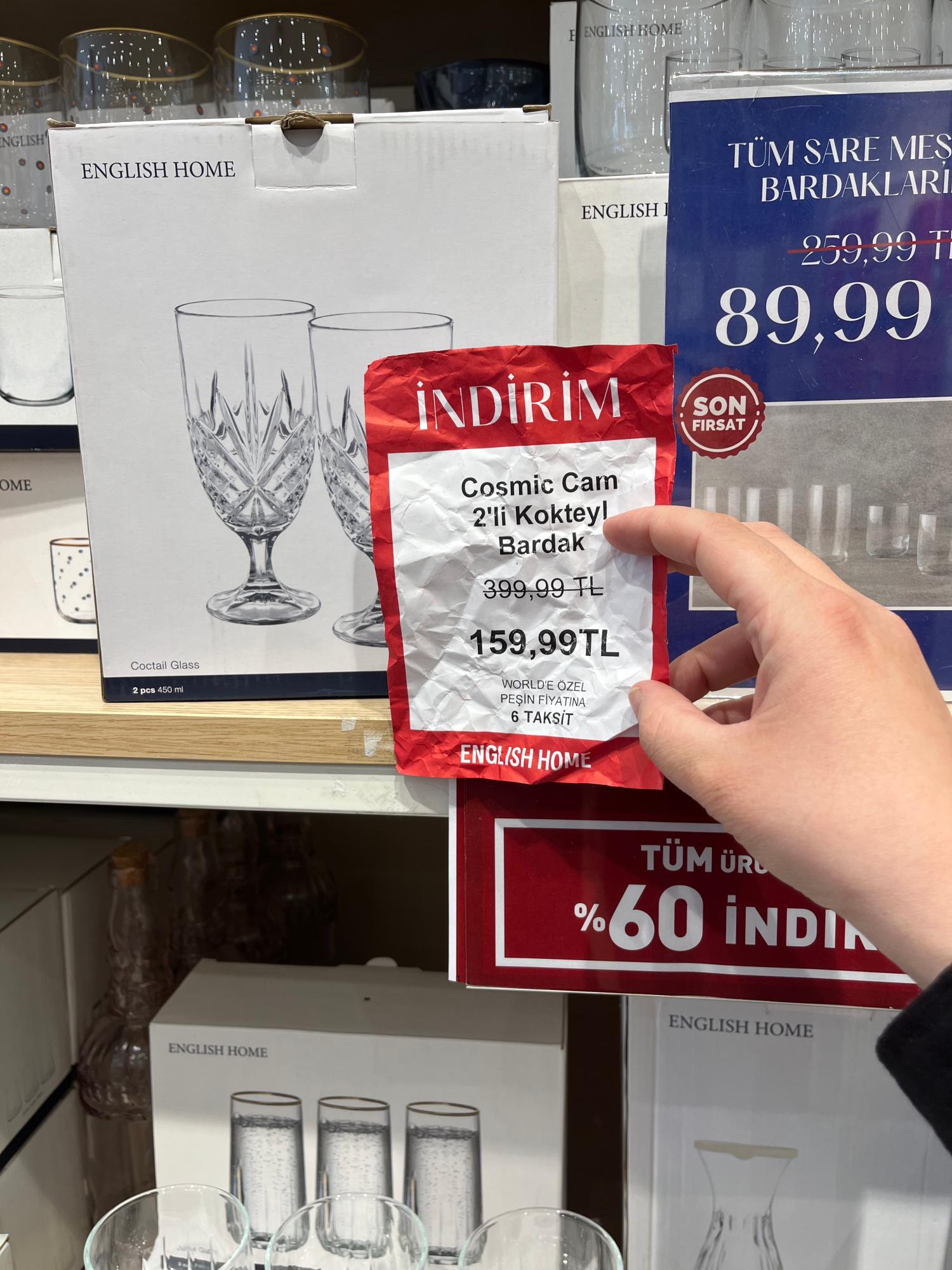 English Home Fiyat Yanlışlığı Ve Çalışanı - Şikayetvar